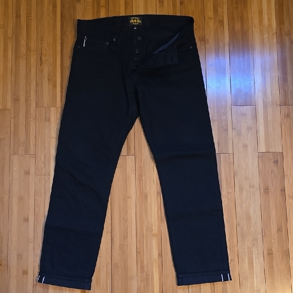 Brave Star | Jeans | Brave Star Selvedge Strongman Fit Black Mens Jeans ...